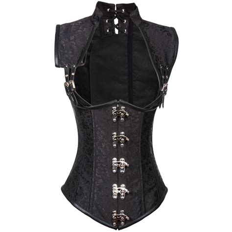 Black Steampunk Vintage Gothic Clothing Women Sexy Corsets And Bustiers