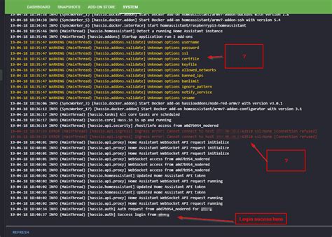 node red ingress error login failed what is my log telling node