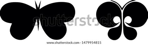 Butterfly Silhouette Set Vector Butterflies Icon Stock Vector Royalty