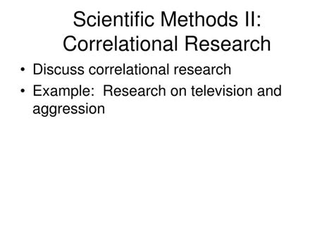 Ppt Scientific Methods Ii Correlational Research Powerpoint