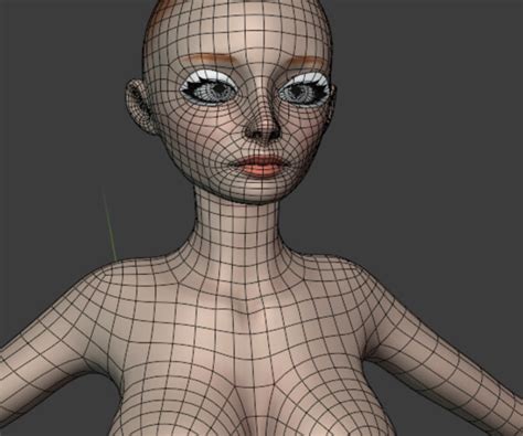Artstation Stylized Female Base Mesh Game Assets