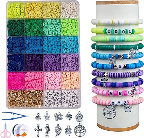Lynnmos Clay Beads 4800 Pcs Bracelet Making Kit 20 Colors