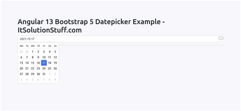 angular 13 bootstrap datepicker example