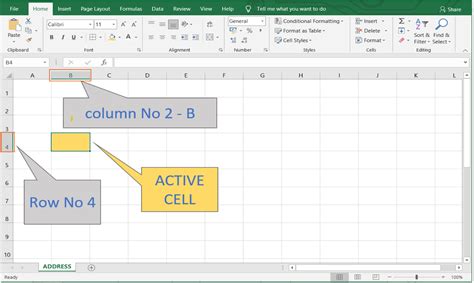 how to use address function in excel