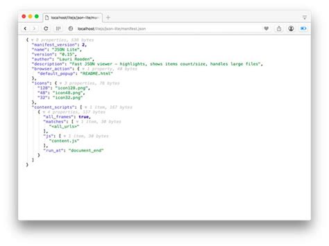 json lite extension opera add ons