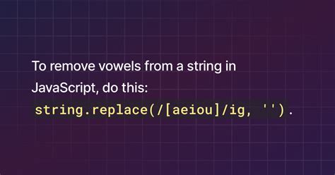 how to remove vowels from a string in javascript