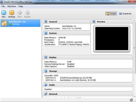 boot2docker virtual box on windows while using docker