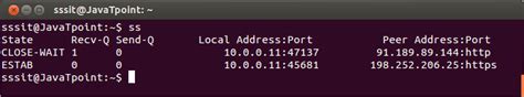 linux ss listing listening and connected ports of tcp udp and unix