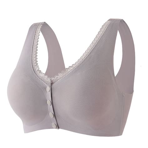 Brnmxoke Snap Front Bra 2024 Front Button Breathable Skin Friendly