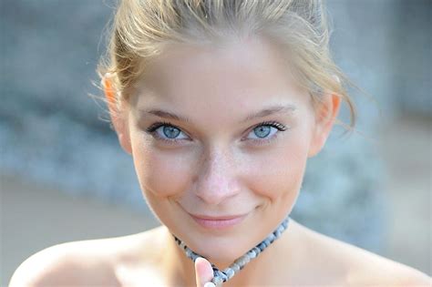 Hd Wallpaper Closeup Photo Of Womans Face Women Blonde Blue Eyes