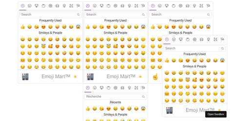 react input emoji examples codesandbox