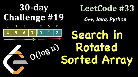 leetcode 30 day challenge day 19 search in rotated sorted array c