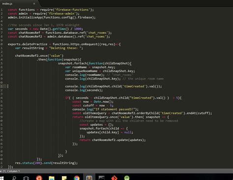 node js firebase cloud functions delete specific node data stack