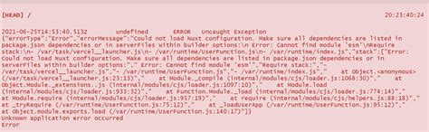 error on nuxtjs ssr app deploy · issue 589 · nuxt vercel builder · github