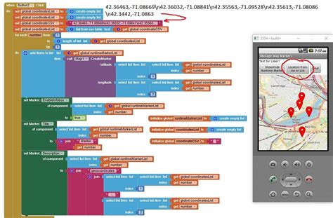 add a map that shows different places already added mit app inventor