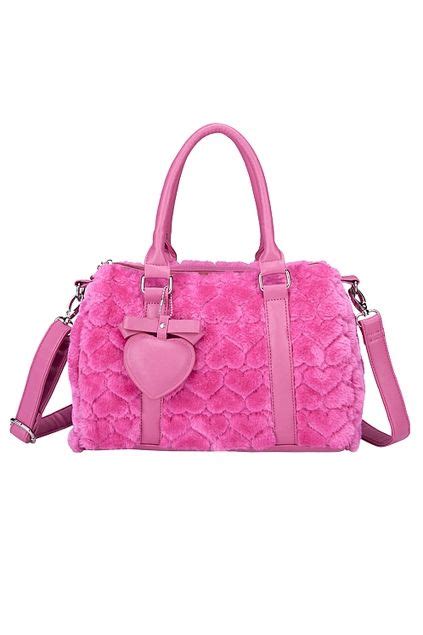 Sweetheart Shaped Faux Fur Handbag Faux Fur Handbag Faux Fur Purse Bags
