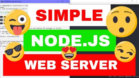 how to setup a web server in node js express javascript and html youtube