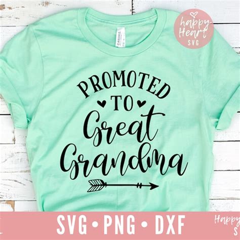 Promoted To Great Grandma Svg Etsy
