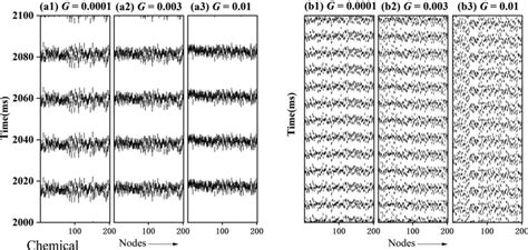 Space Time Firing Raster Plots Of Neuronal Membrane Potentials At