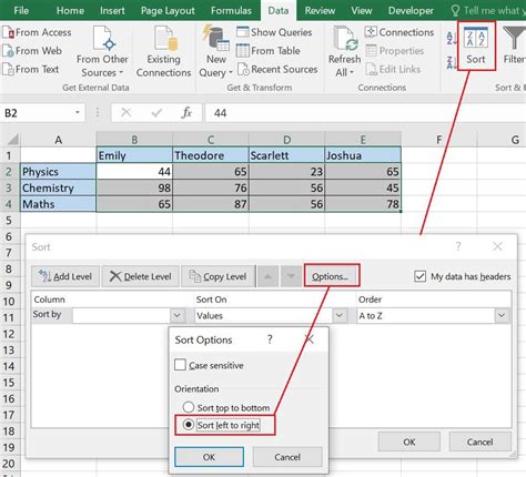 how to alphabetize in excel sort columns and rows a z or z a