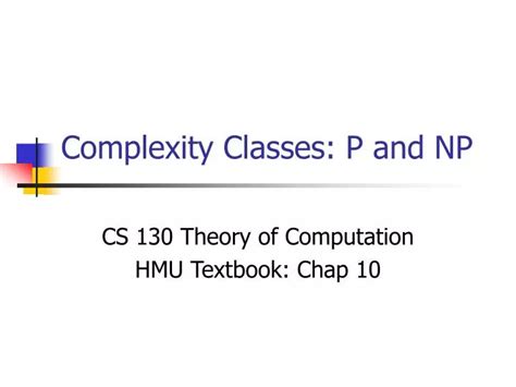 ppt complexity classes p and np powerpoint presentation free