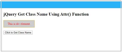 how to get class name of div element using jquery