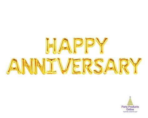 Happy Anniversary Letter Balloon Banner Gold Rose Gold Etsy Happy