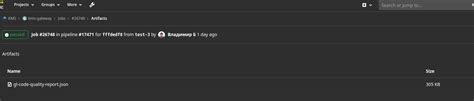 gitlab error codequality artifact not found stack overflow