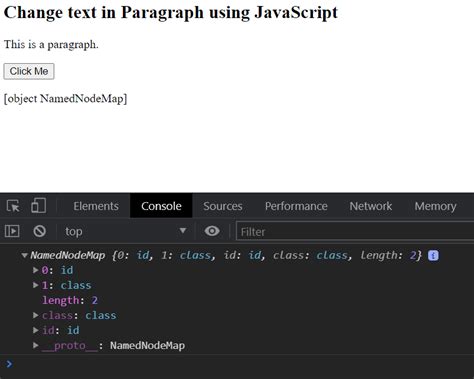how to get attributes of paragraph element in javascript