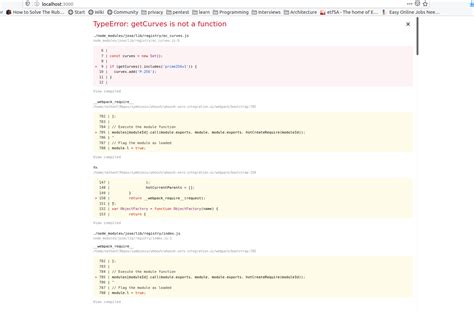integration xero in reactjs application causes errors