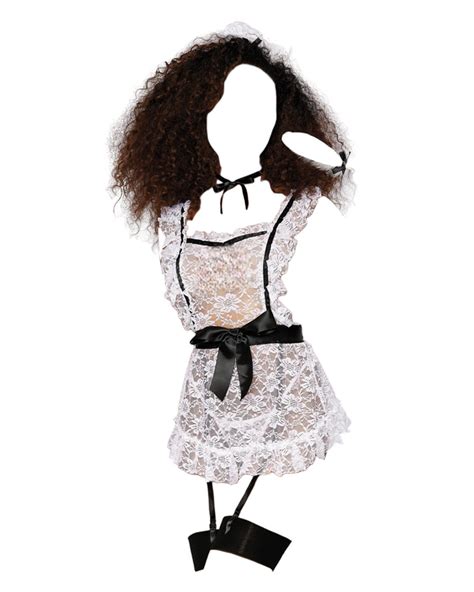 Dreamgirl Maid To Tease Lace Apron With Ruffle Details Roleplay Set
