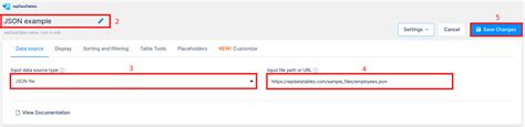 creating wpdatatables from json input wpdatatables
