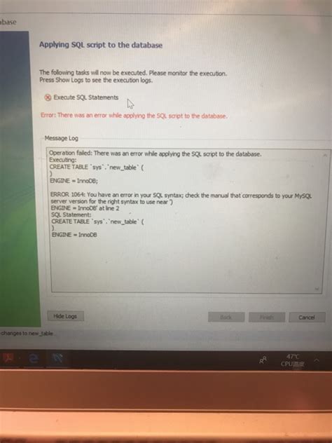 mysql create table error 1064 i decoration ideas