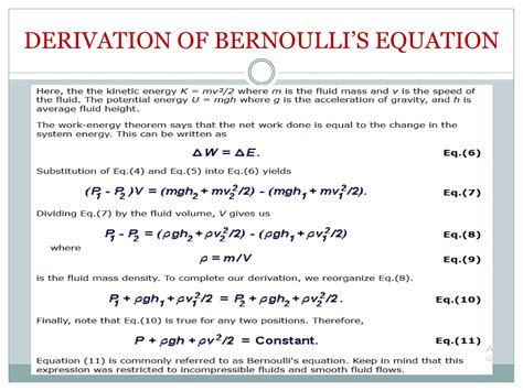 Bernoullis Theorem Proof And Explaination Ppt