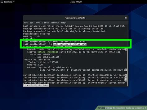 How To Enable Ssh In Centos 7 Wikihow