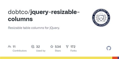 github dobtco jquery resizable columns resizable table columns for