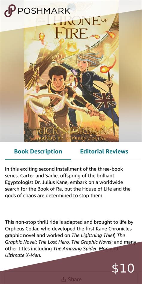 Rick Riordan The Throne Of Fire The Graphic Novel Book Graphic Novel