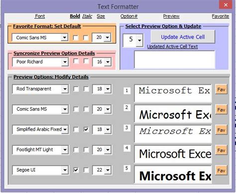 compare text fonts in excel using vba my spreadsheet lab