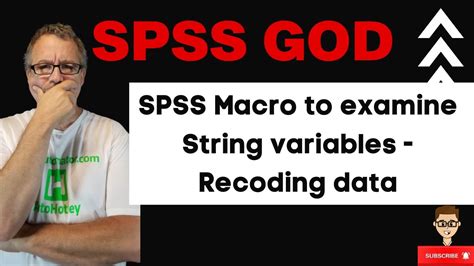 Spss Macro To Examine String Variables Recoding Data Youtube