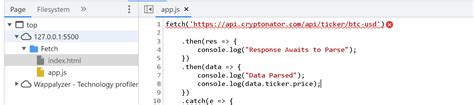 javascript fetching error on my chrome console i tried using