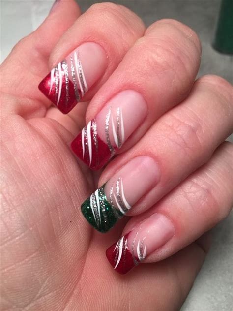 Festive And Fun Red And Green Christmas Nails
