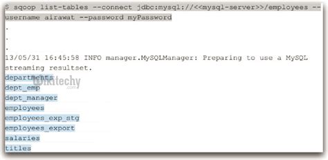 sqoop sqoop list tables apache sqoop sqoop tutorial