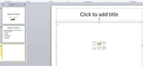 inserting table in powerpoint