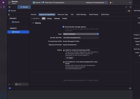 ios flutter build ipa fail with profile stack overflow