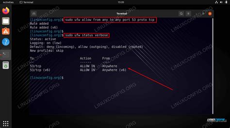 how to open allow incoming firewall port on ubuntu 22 04 jammy