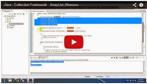 java collection framework arraylist remove elements using