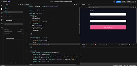 reactjs problem with using if statement in react hook form stack