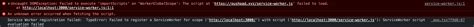 uncaught networkerror failed to execute importscripts on