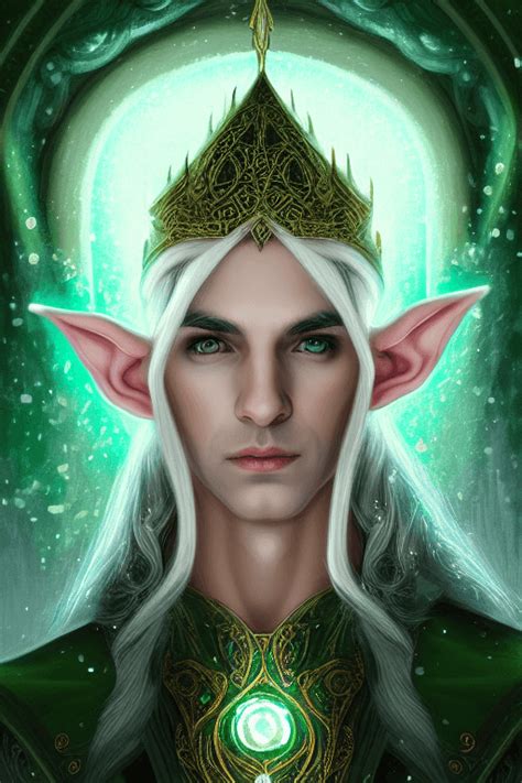 Amazingly Beautiful Male Elf Sorcerer Portrait · Creative Fabrica