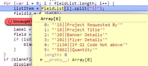 arrays javascript how do i get the split function in this script